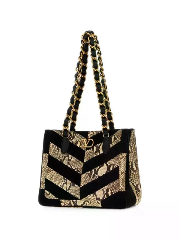 Valentino Garavani Chevron Pattern Tote Bag