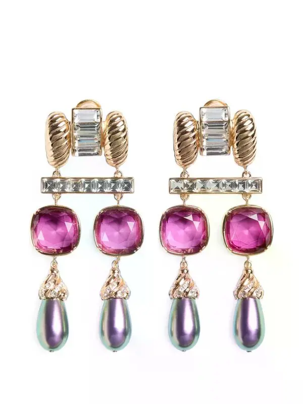 Valentino Garavani Hypergoutte Crystal-embellished Earrings - Gold