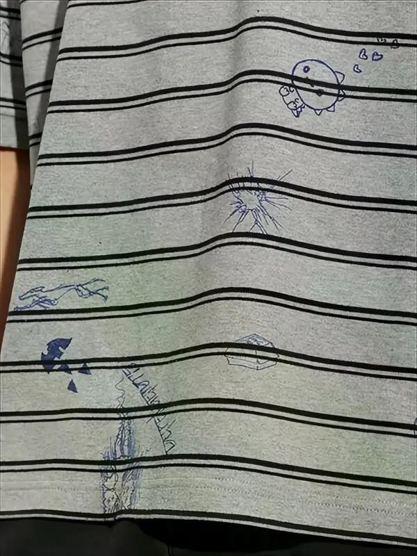 Vetements Graphic-print Striped Polo Shirt