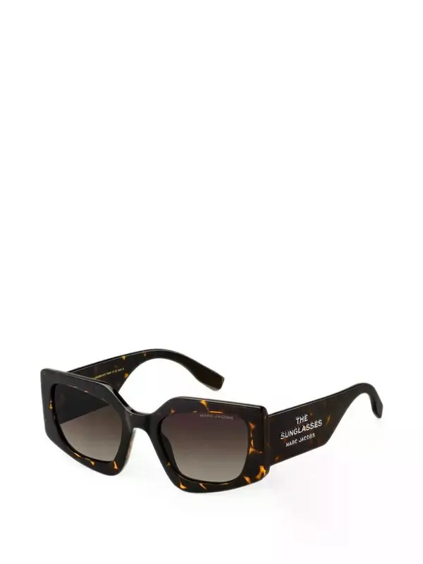 Marc Jacobs Geometric-frame Tortoiseshell Sunglasses - Brown