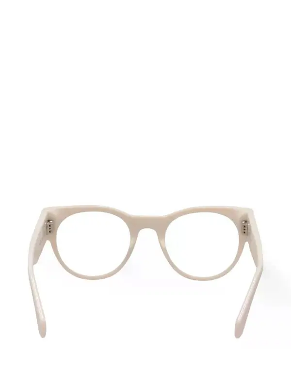 Off-White Logo-plaque Round-frame Eyeglasses