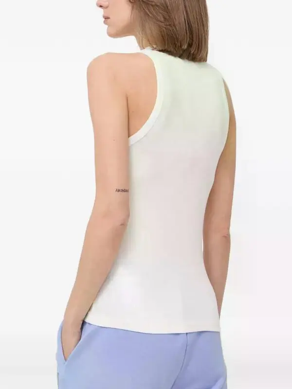 NOTES DU NORD Ribbed-knit Racer-back Top