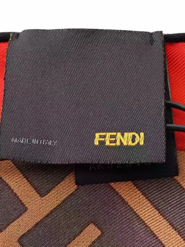 Fendi 2010s Zucca Leopard Scarf