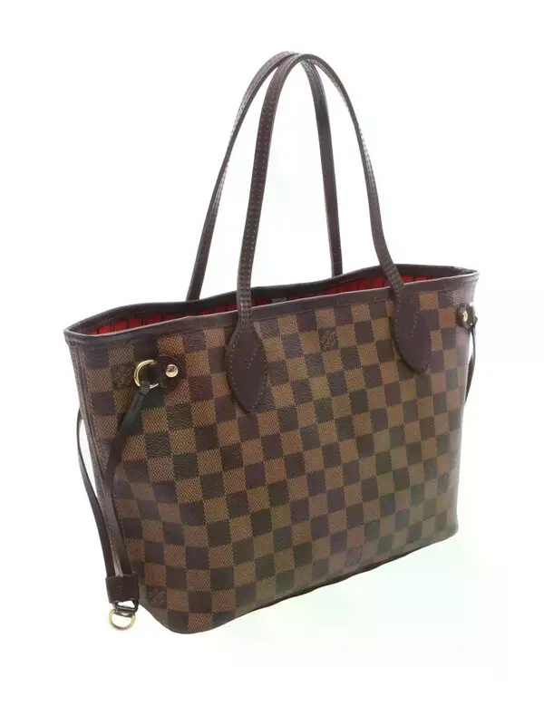LOUIS VUITTON 2000-2010 Damier Ebene Neverfull Pm Tote Bag