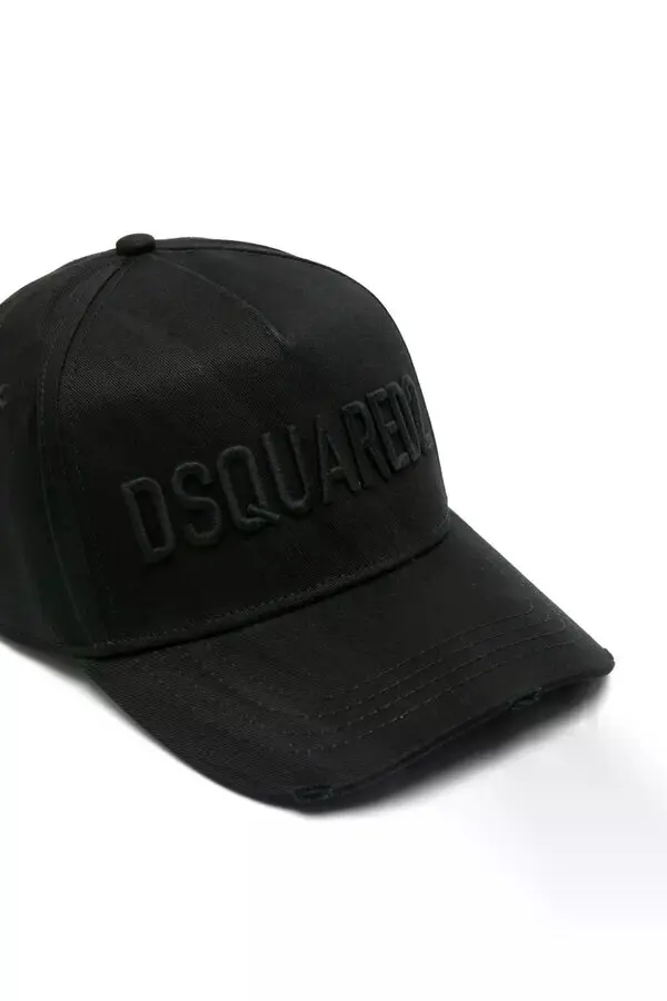 Dsquared2 Logo-embroidered Distressed Baseball Cap