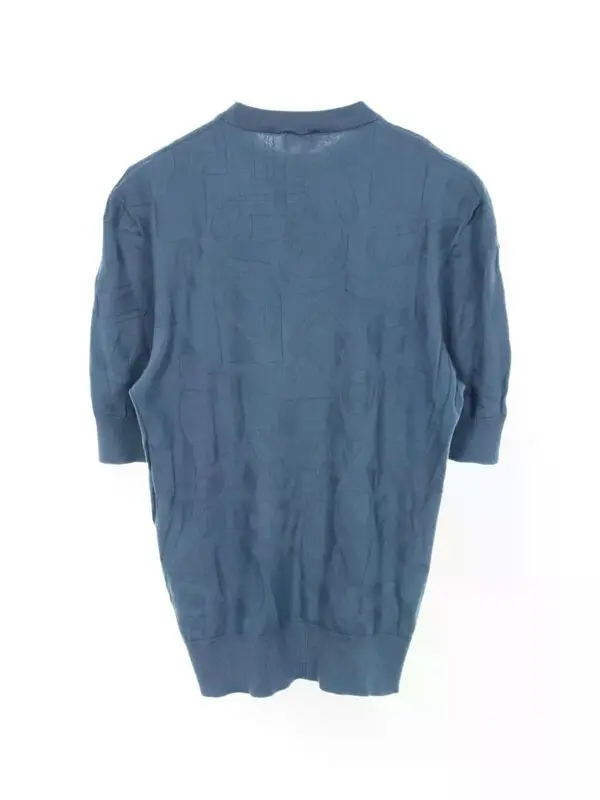 Hermès 2010s Fragments Equestres Short-sleeve Sweater - Blue