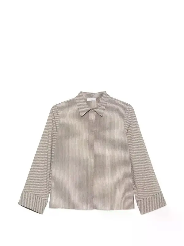 Peserico Striped Long-sleeve Shirt - Grey