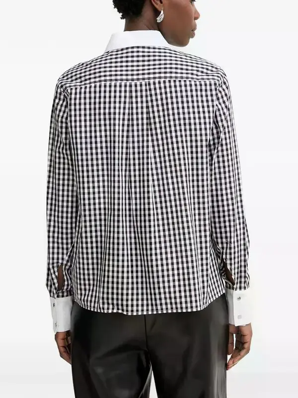 MORGAN Gingham Crystal-embellished Shirt
