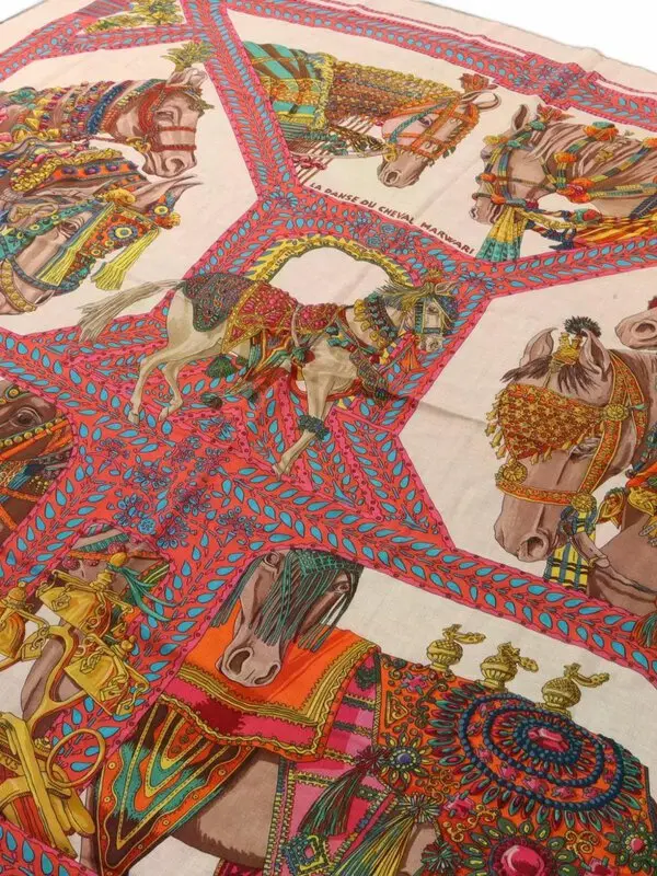 Hermès 2000s La Danse Du Cheval Marwari Scarf