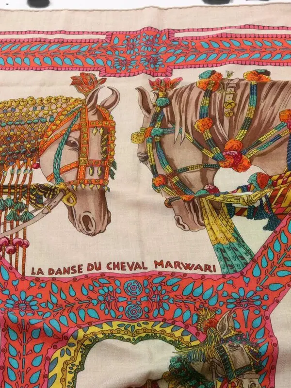 Hermès 2000s La Danse Du Cheval Marwari Scarf