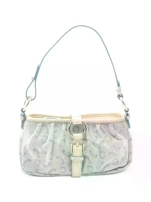 Celine Macadam Buckle Shoulder Bag - Blue