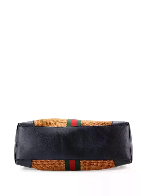 Gucci Ophidia Shopping Straw Medium Tote Bag