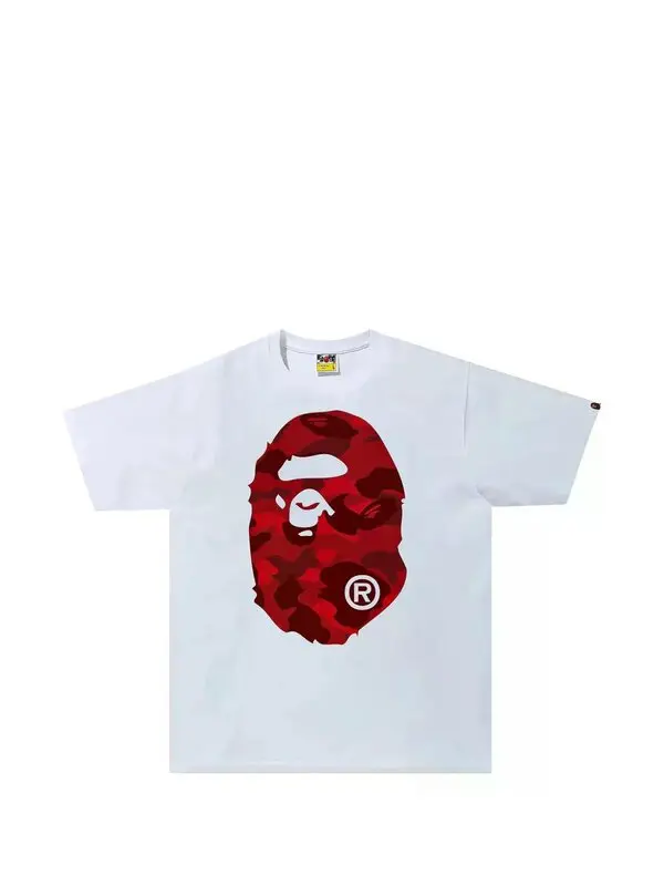 A BATHING APE Color Camo Big Ape Head T-shirt - White