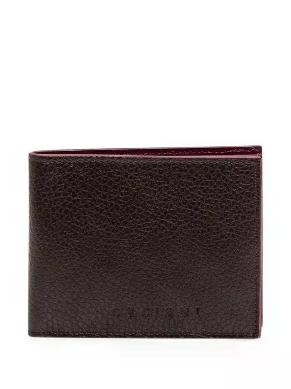 Orciani Grainy Leather Bifold Wallet