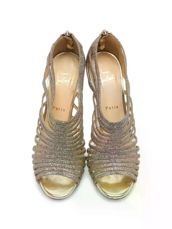 CHRISTIAN LOUBOUTIN Multibrida Glitter-detail Heeled Pumps