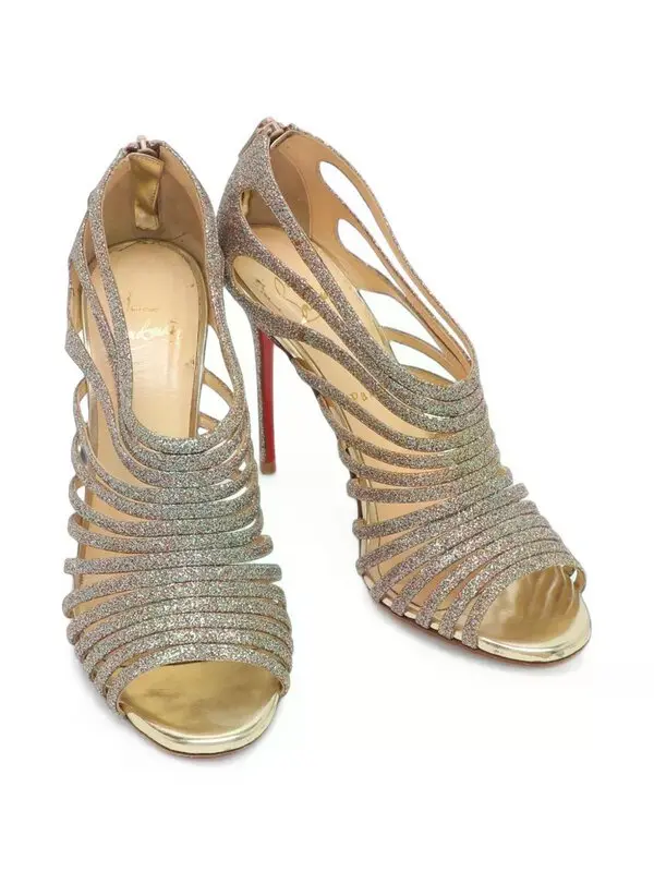CHRISTIAN LOUBOUTIN Multibrida Glitter-detail Heeled Pumps