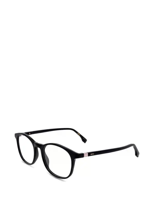 BOSS Round Frame Eyeglasses - Black