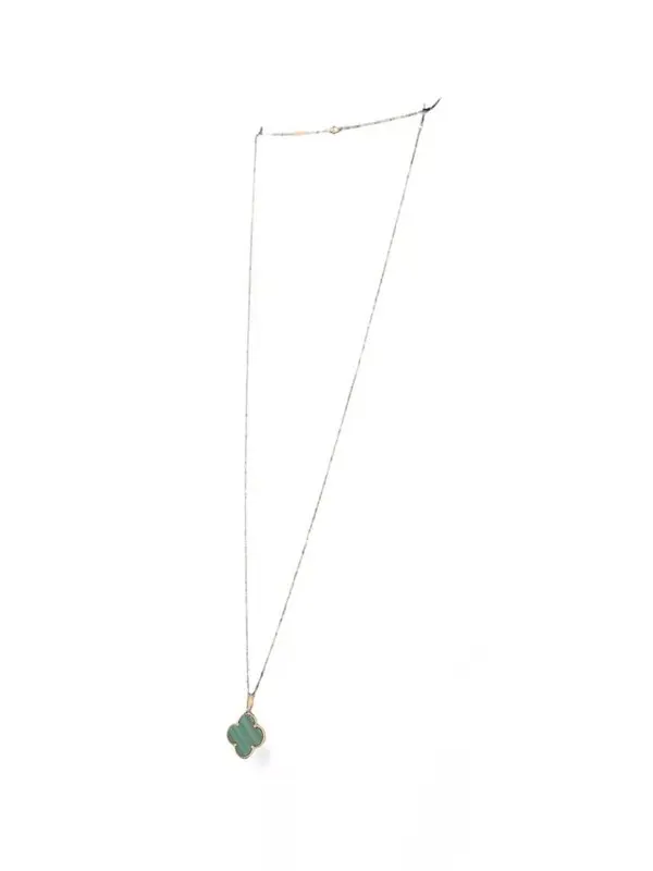 Van Cleef & Arpels 18k Yellow Malachite Magic Pendant Necklace - Gold