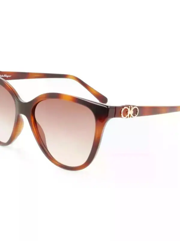 FERRAGAMO Gancini Cat-eye Sunglasses - Brown