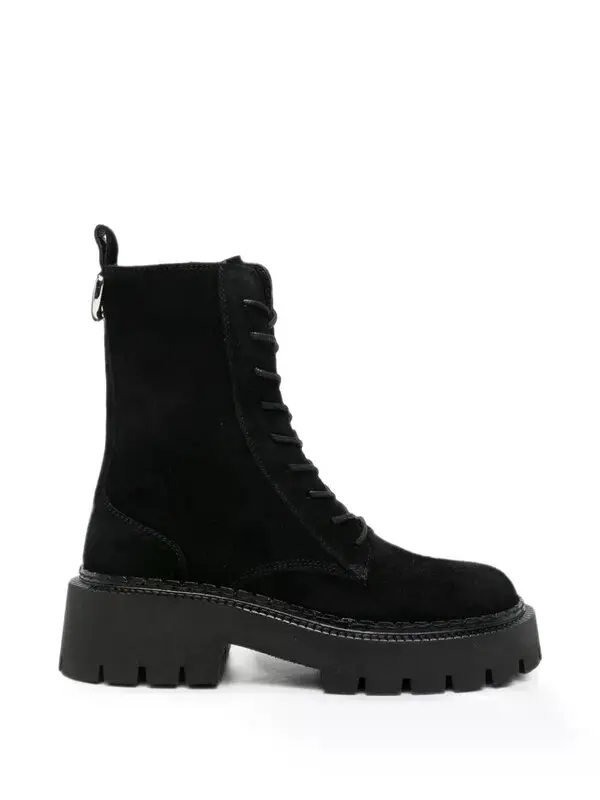 VIC MATIE Lace-up Suede Boots - Black