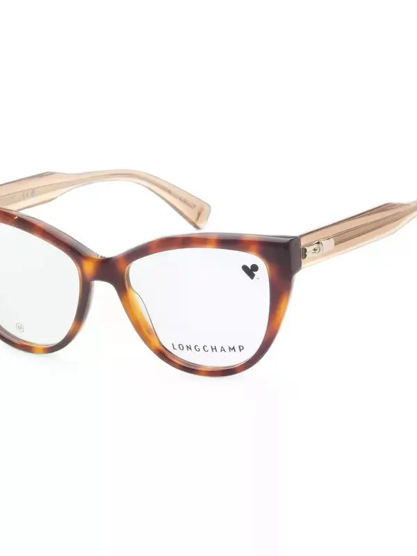 Longchamp Tortoiseshell-effect Cat-eye Glasses