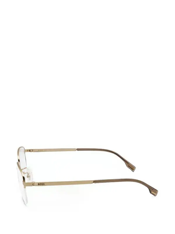BOSS Matte-finish Rectangle Frame Eyeglasses