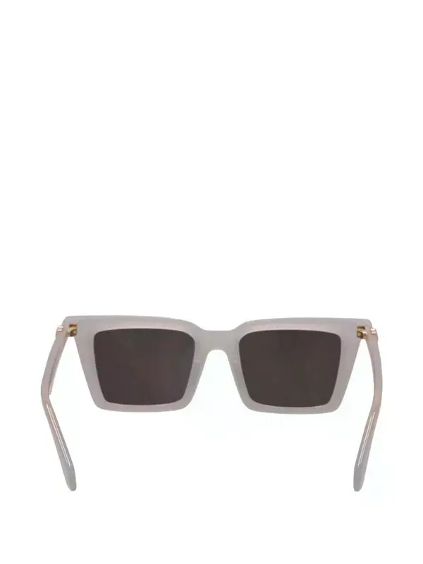 Off-White Square Frame Sunglasses With Gold Tone Arrows Motif