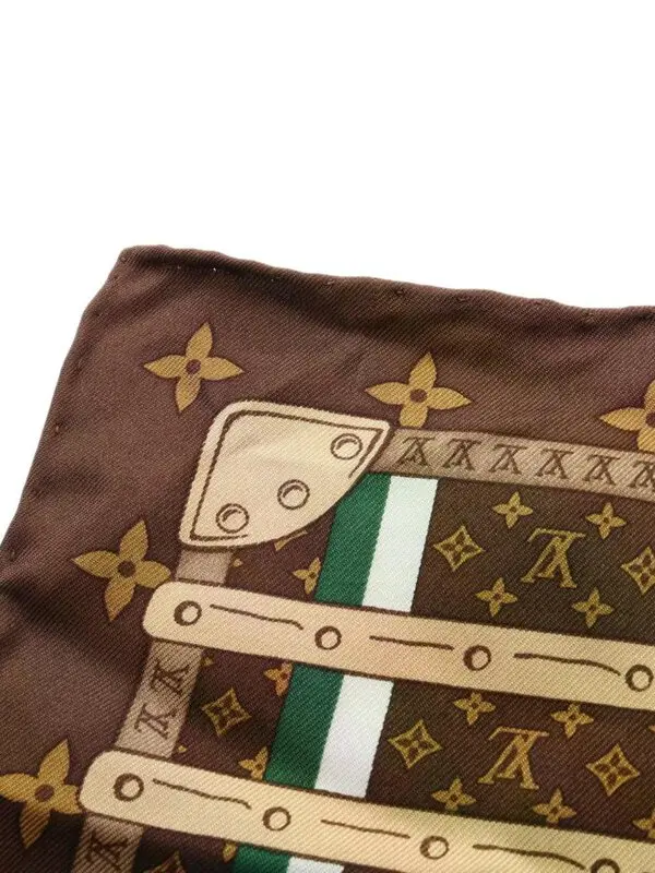 LOUIS VUITTON 2010s Monogram Trunks Scarf