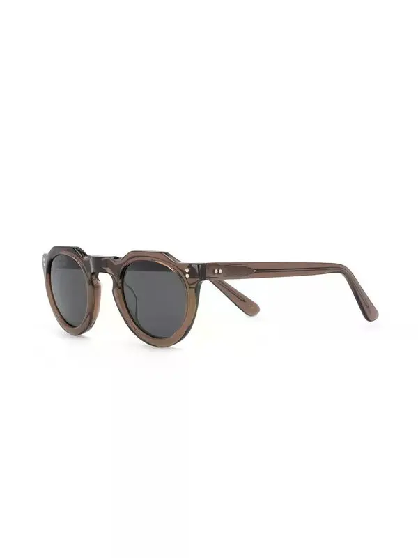 LESCA Pica Round-frame Sunglasses - Grey