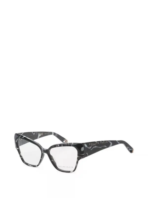 Philipp Plein Marbled-effect Cat-eye Glasses