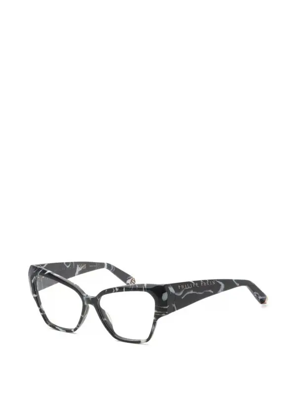 Philipp Plein Marbled-effect Cat-eye Eyeglasses