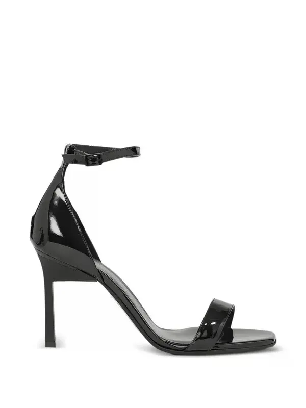 Calvin Klein Patent-leather Stiletto Sandals - Black