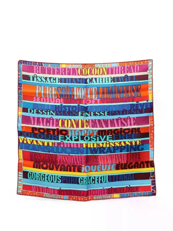 Hermès 2010s Petit Carré 40 Mots De Soie Scarf