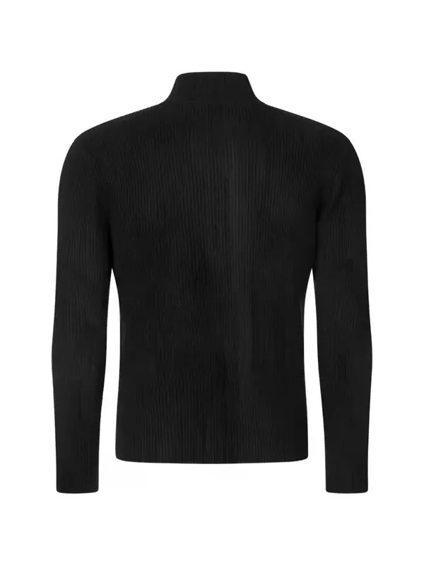 Karl Lagerfeld Ribbed-knit Zip-up Cardigan