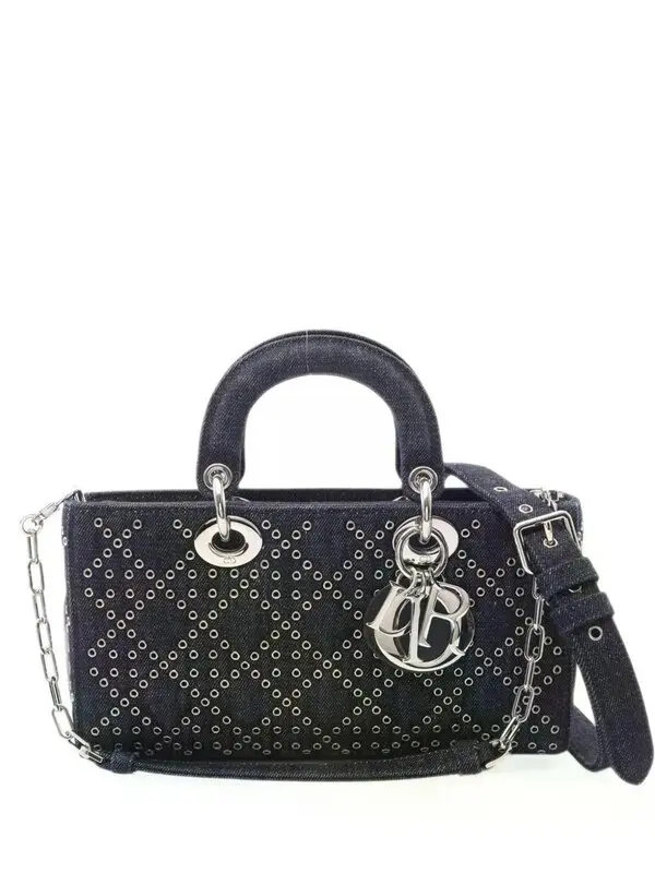 Dior Medium Lady D-joy Eyelet Tote Bag - Blue