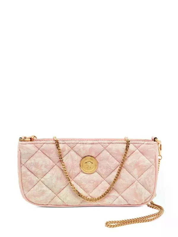 Versace Baroque Quilted Shoulder Bag - Pink