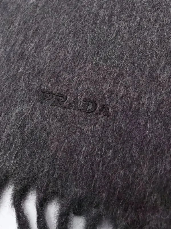 Prada 2010s Embroidered-logo Scarf