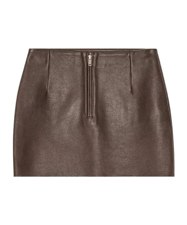 REMAIN BIRGER Christensen Bonded Mini Skirt - Brown