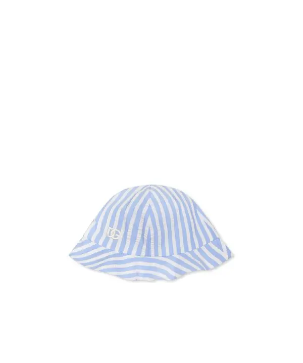 Dolce & Gabbana Striped Bell Hat - Light-blue