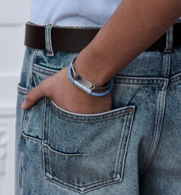 Dior Cannage Woven Leather Bracelet