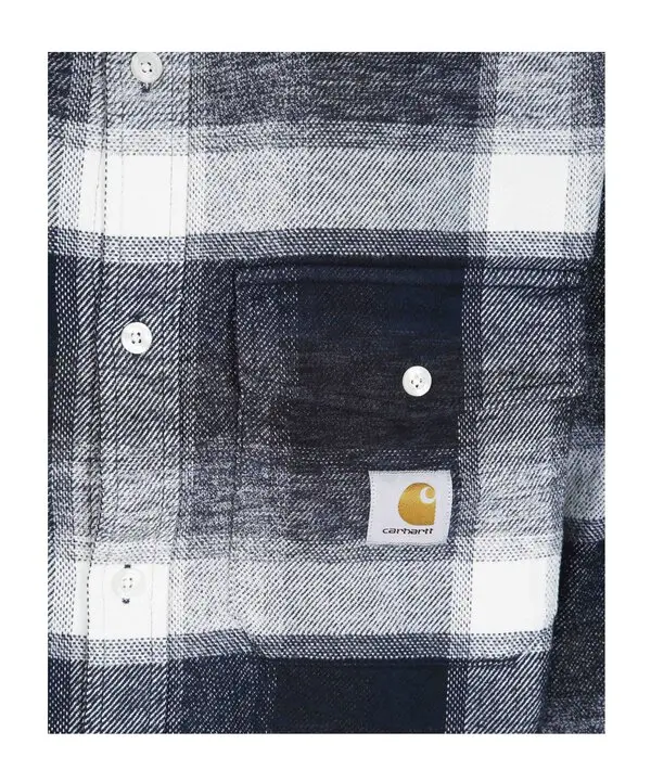 Carhartt Work In Progress Check Pocket Shirt - Deep Navy Blue
