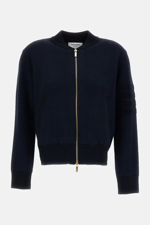 Thom Browne Bomber 4-bar In Maglia Milano E Ottoman