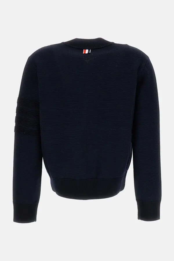 Thom Browne Bomber 4-bar In Maglia Milano E Ottoman