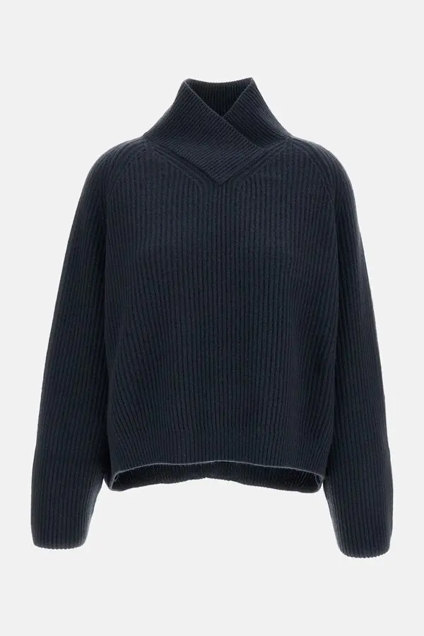 Dusan Maglia Oversize In Puro Cashmere Con Collo Incrociato