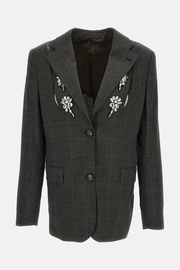 Simone Rocha Blazer Slash Con Applicazioni