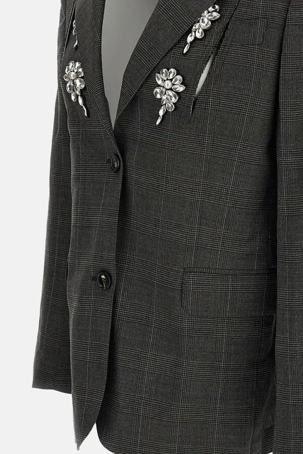 Simone Rocha Blazer Slash Con Applicazioni