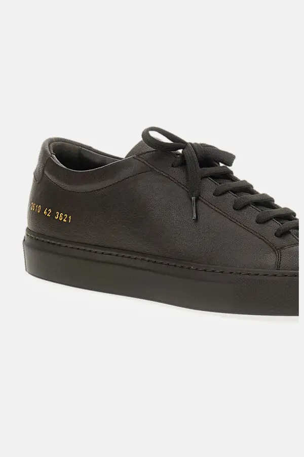 COMMON PROJECTS Achille Premium Leather Lace-up Sneakers - Brown
