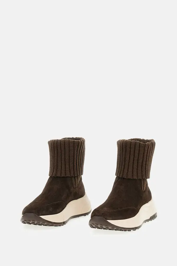 Hogan Ribbed Wool-blend Chelsea Boots