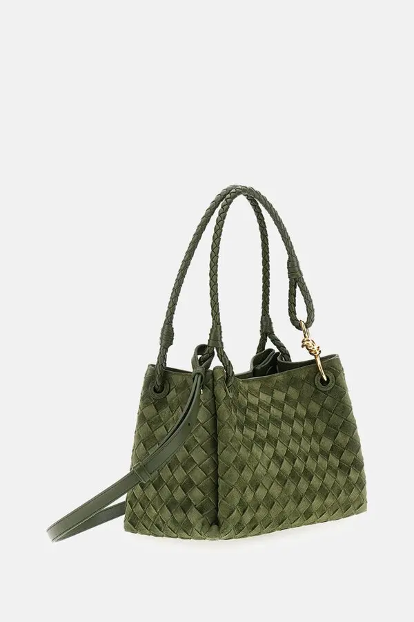 Bottega Veneta Borsa Parachute Media - Verde