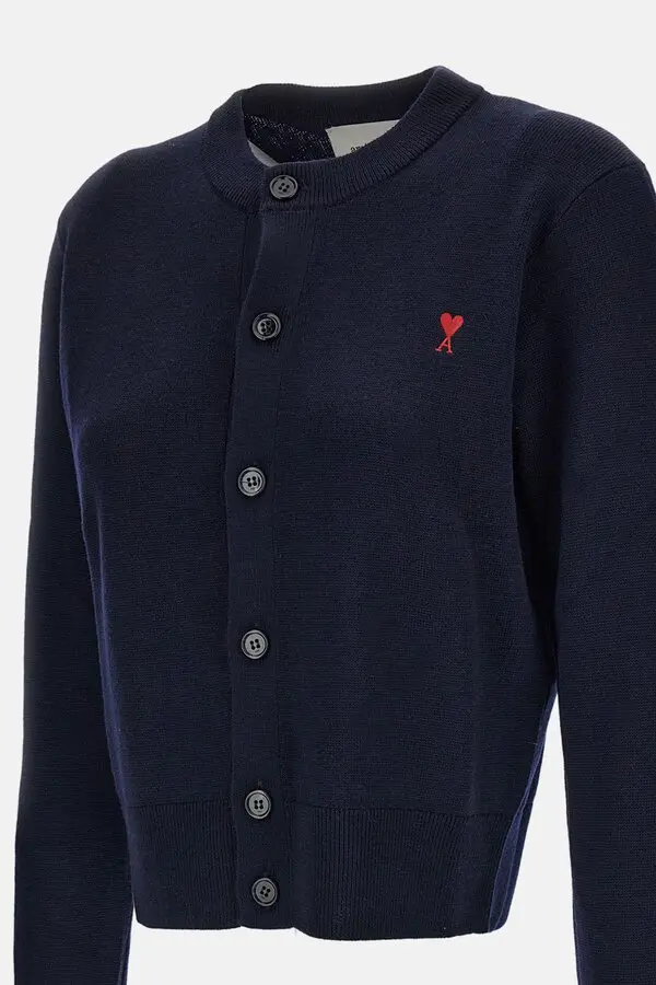 AMI Paris Cardigan Girocollo De Coeur